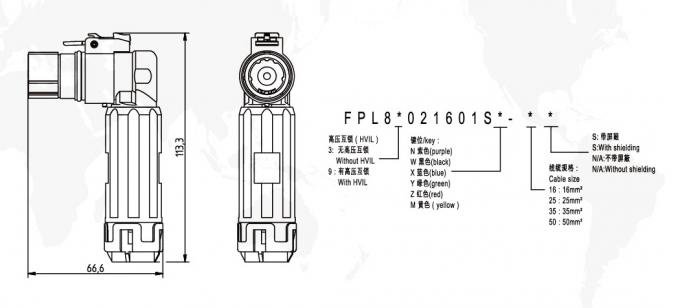 1000V DC 200A High Current Battery Metal Connectors For Electrical Vehicle