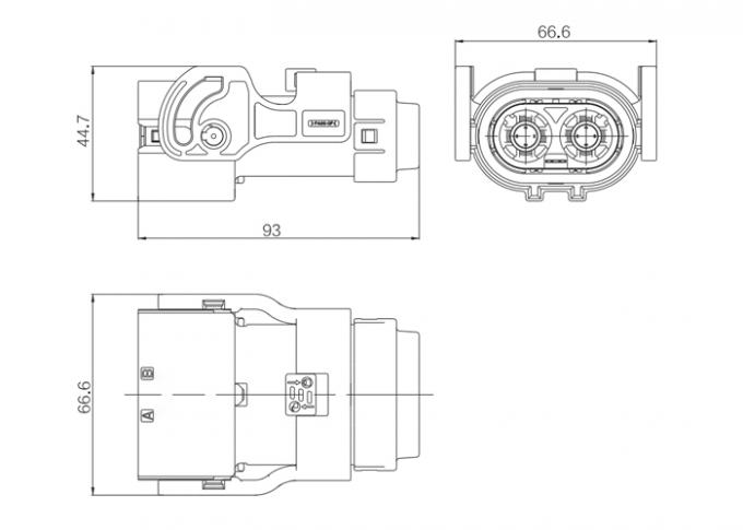 Electrical 200A 2 Pin Plug And Socket Connectors CE Certification