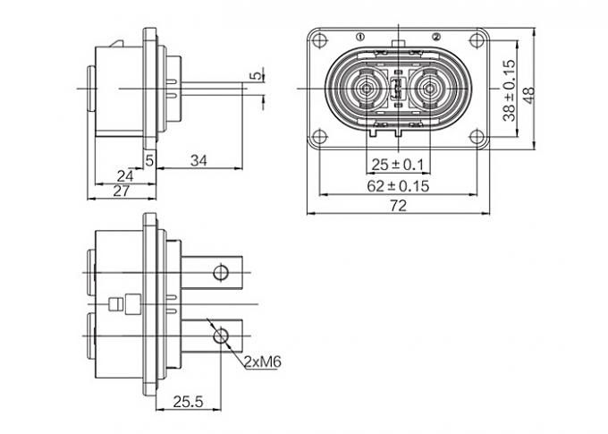 Right Angle Auto Electrical Plugs And Sockets