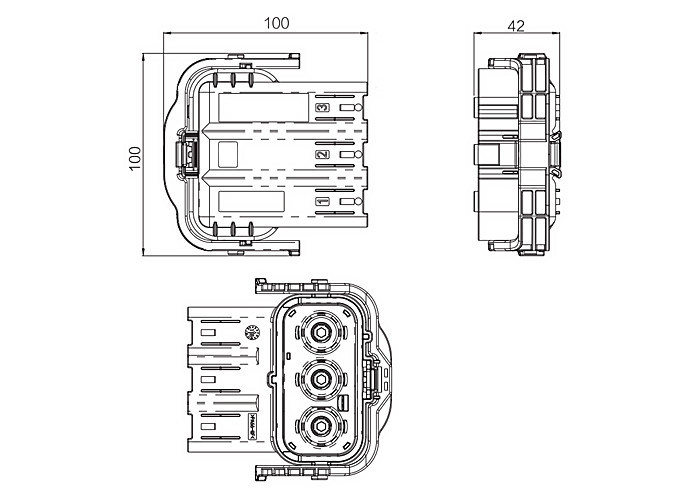 1500V Waterproof Dc Power Connector , TUV High Voltage Battery Connector