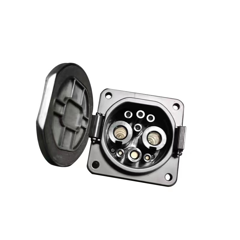 DC EV Charging Socket GB/T Standard with Secondary Lock Function